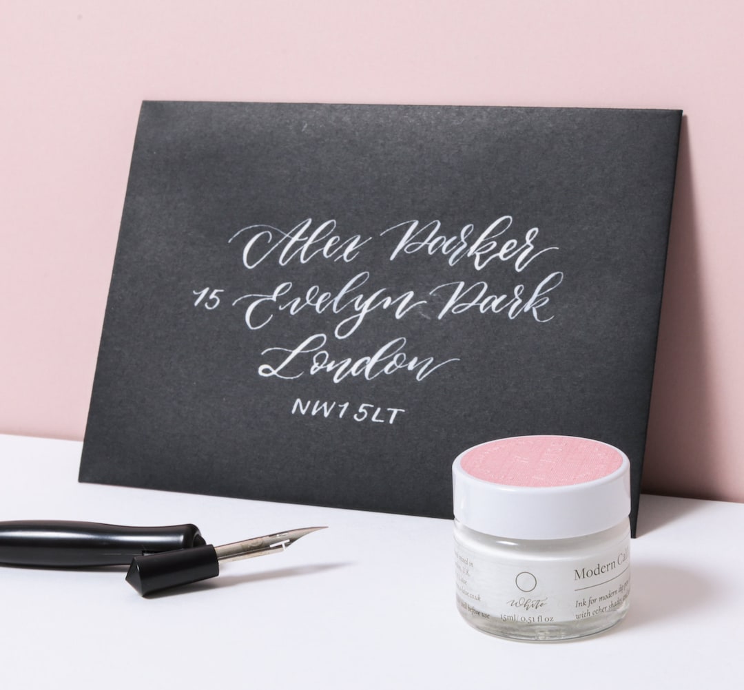 White Calligraphy Ink | Matte Handmade Calligraphy Ink | Modern ...