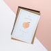 You're a Peach Card Thank You Card Letterpress Thank You Card Peach and ...