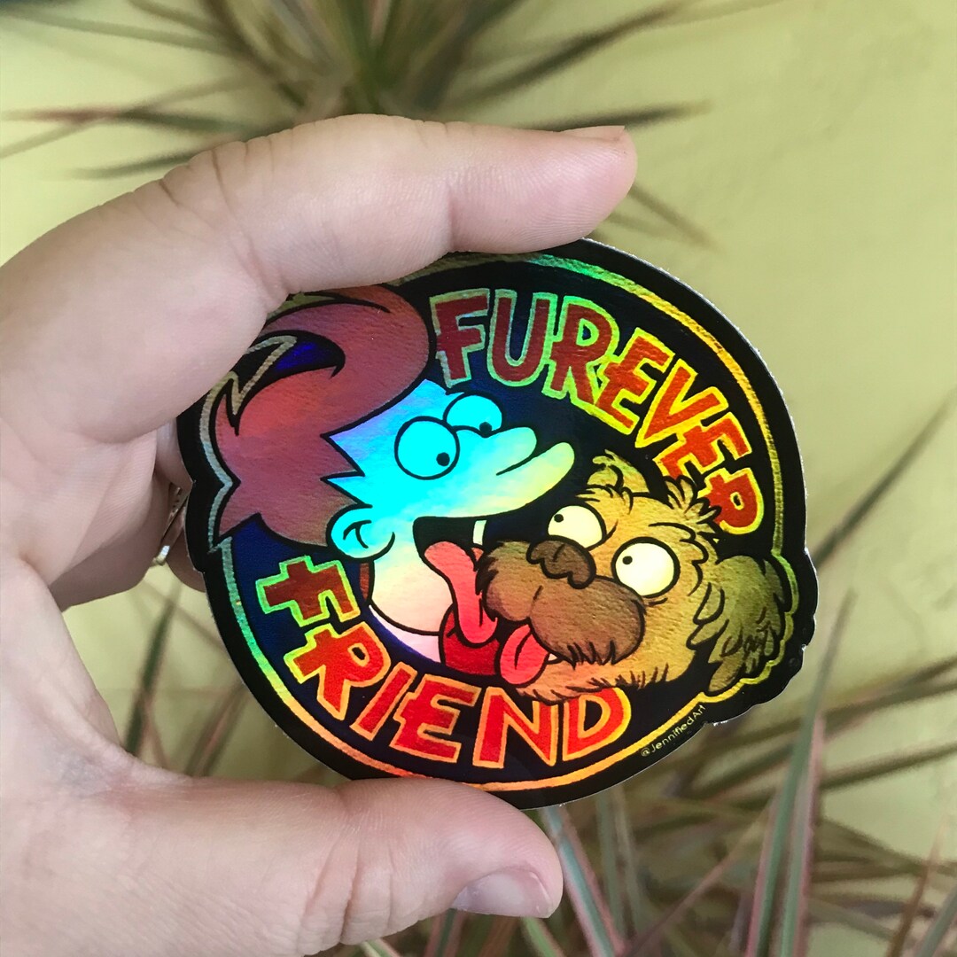 Furever Friend Rainbow Sticker - Etsy