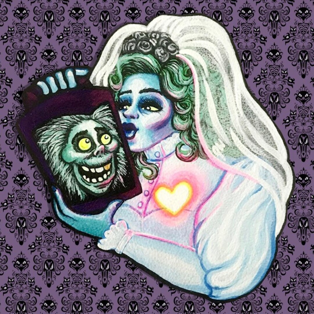 Beating Heart Bride and Hat Groom Print - Etsy