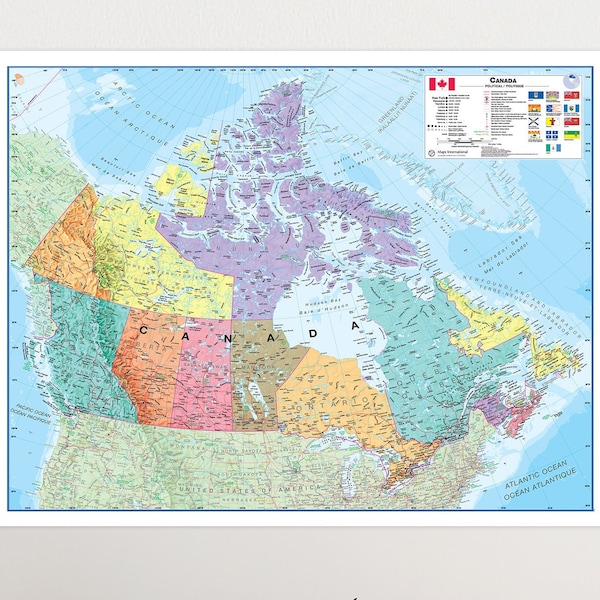 Canada National Parks Map, Vintage Style Canada Map, Canada Explorer ...