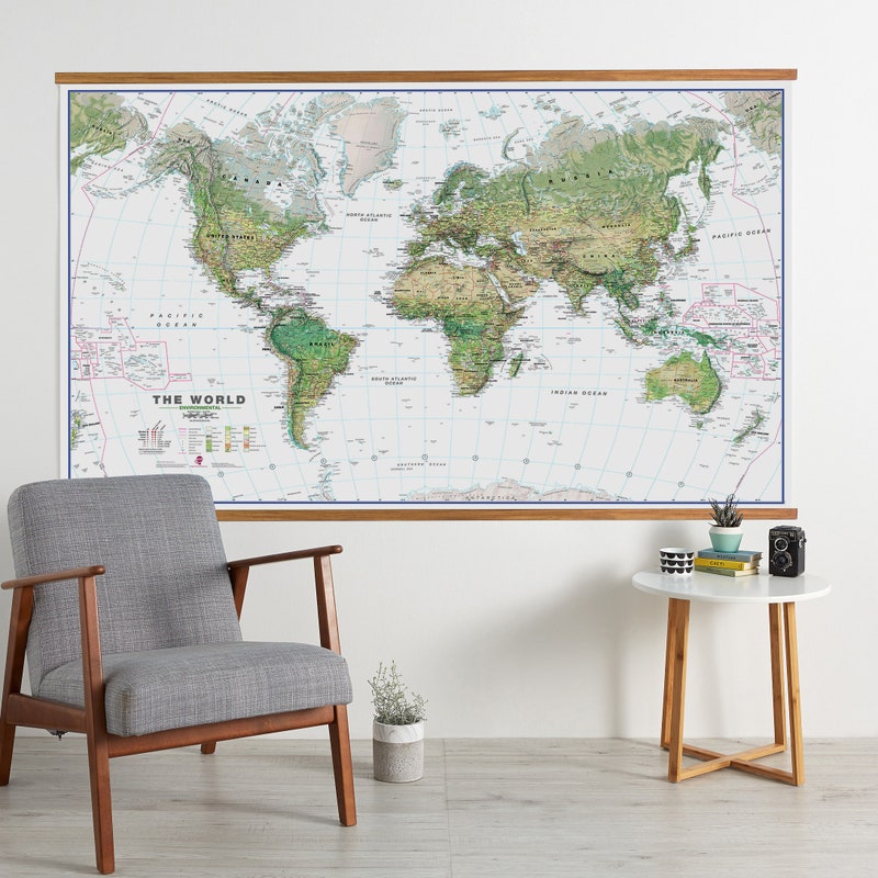 White World Map - Etsy