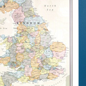 UK Classic Map Poster Art - Wall Decor Print - British Isles Map - Home ...