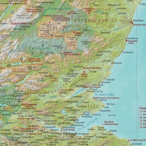 Scotland Wall Map Poster - Front Sheet Laminated -16.5 X 23.4 Inches - Etsy
