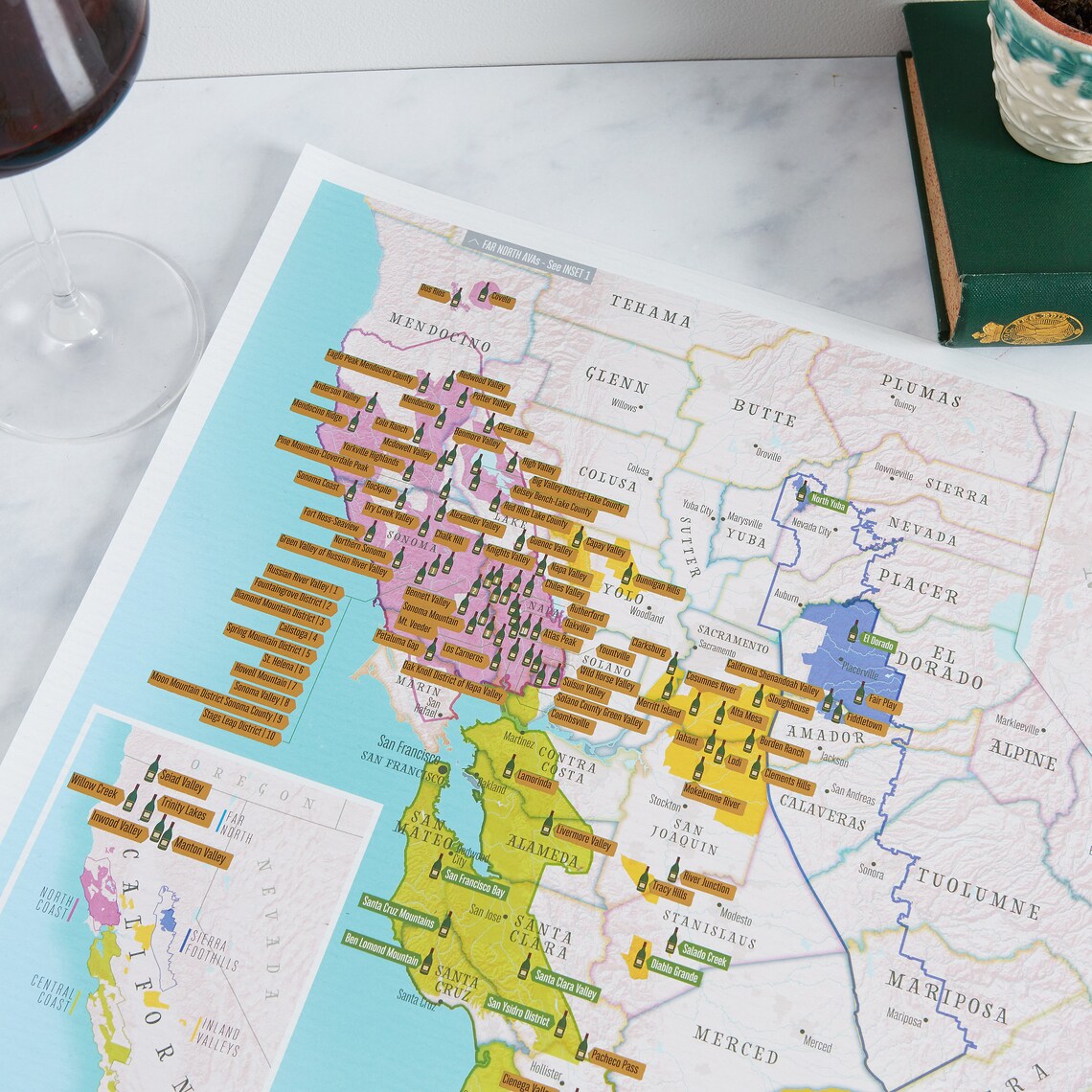 Scratch off California Wines Poster Ideal Gift for Wine - Etsy