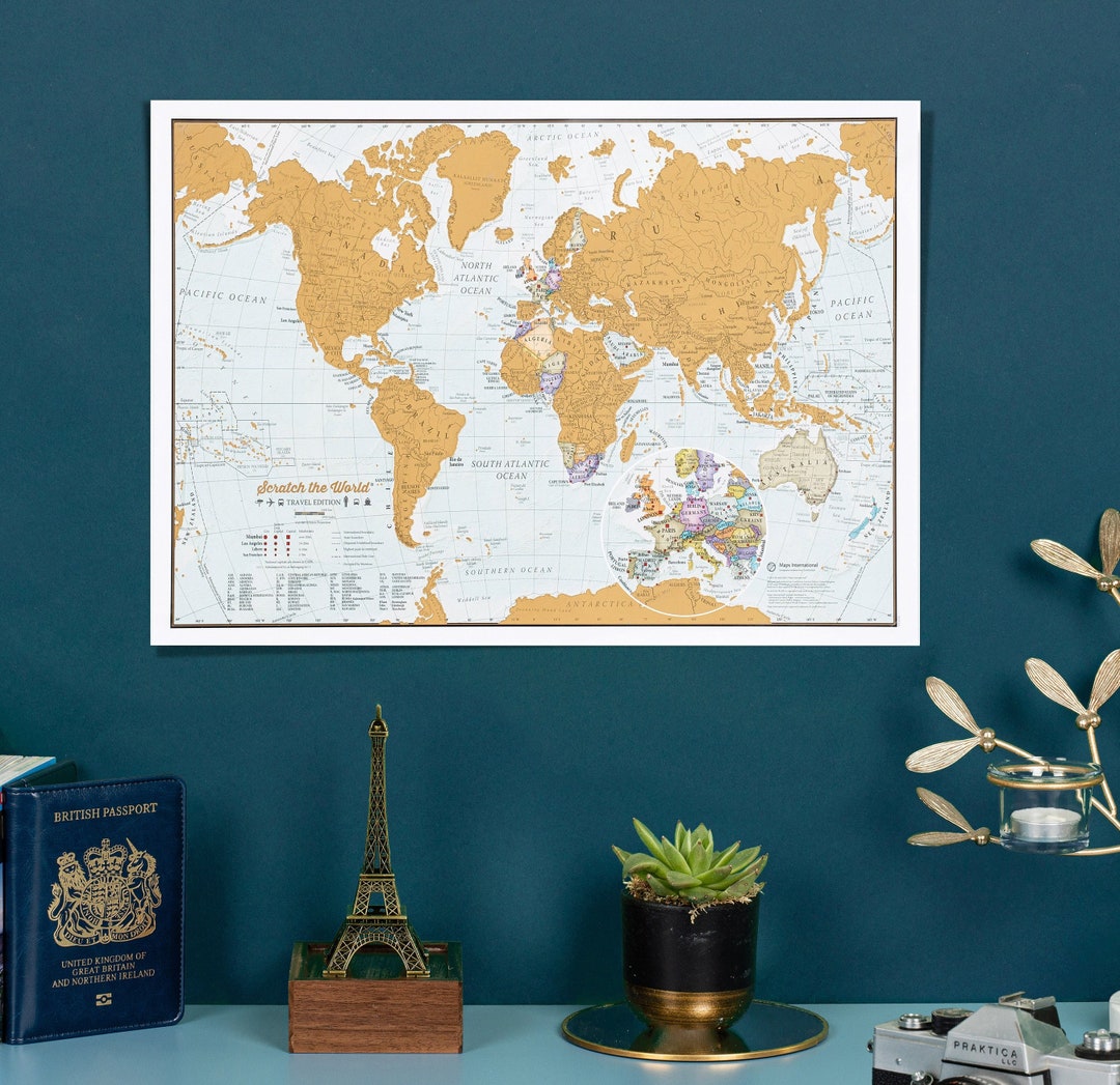 Scratch the World® Travel Edition Map Print Home, Gift for Him, Gift ...