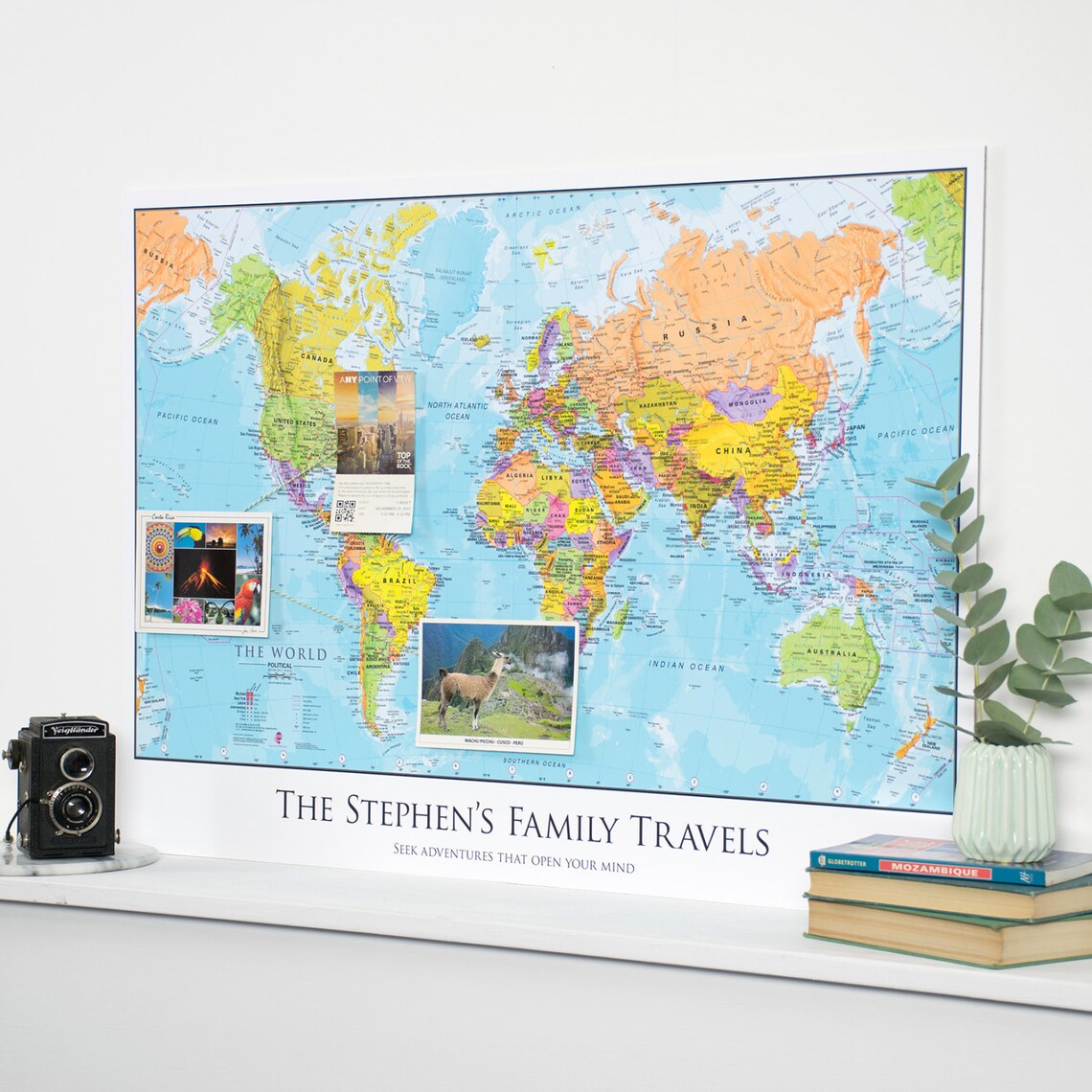 Personalized World Map Travel Map Gift Push Pin Map - Etsy