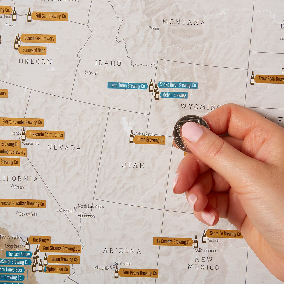 Scratch off USA Map Craft Breweries Print - Beer Poster - Gift for Him ...