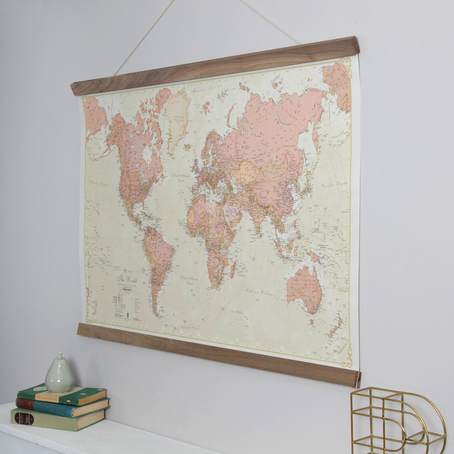 Antique World Map Home Wall Hanging Push Pin Map Living - Etsy