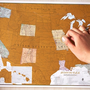 Scratch off Map USA Travel Gift Map United States , Gifts for Him ...
