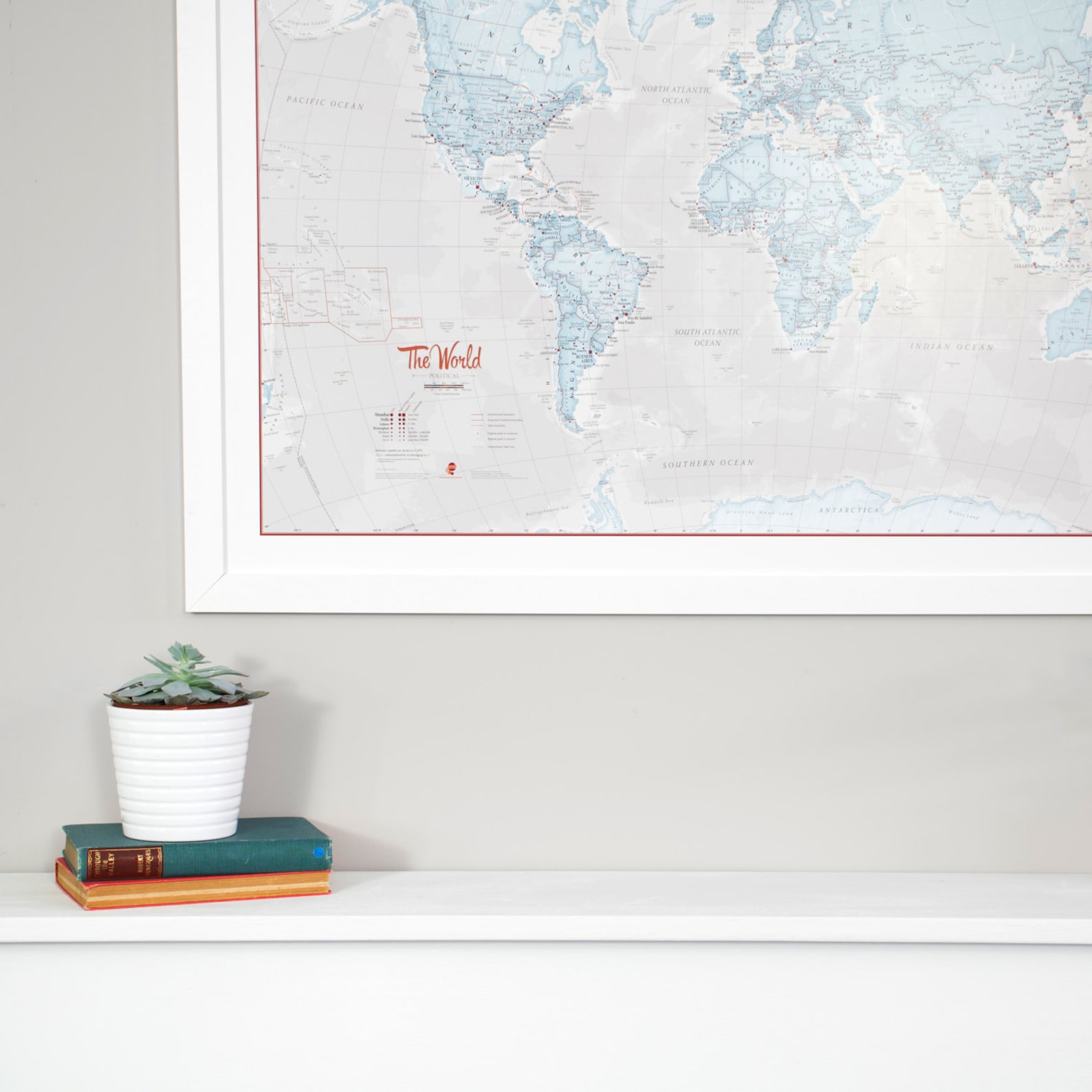 Aqua Map of the World Art Print Home Decor World Map Wall - Etsy