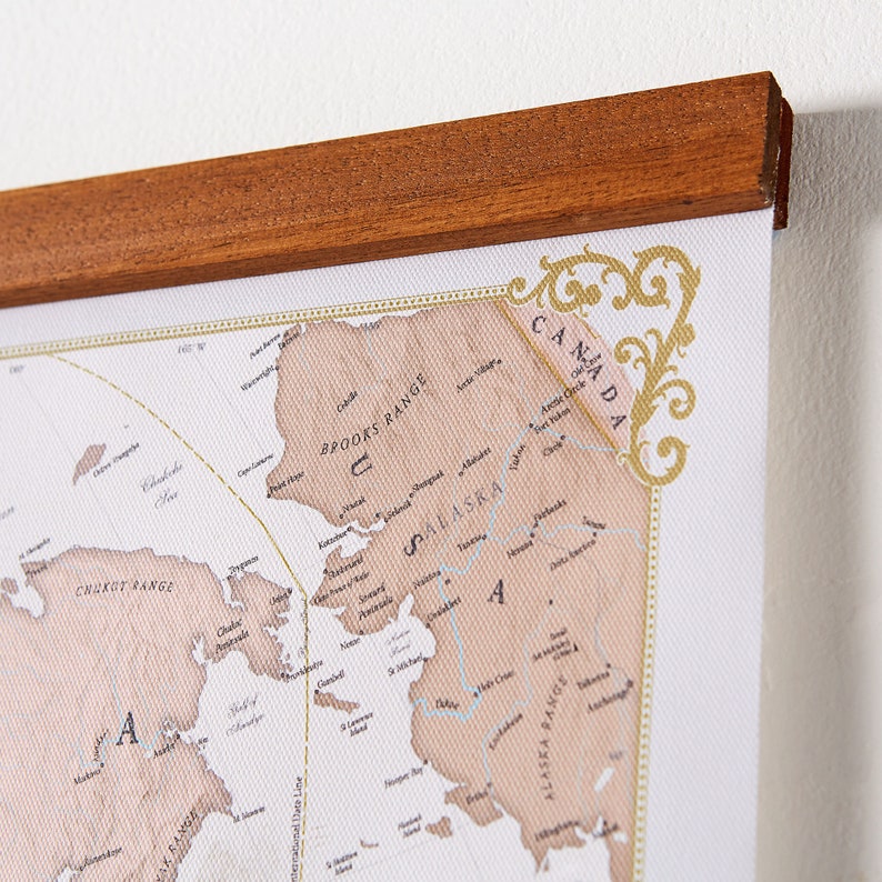 Antique Style World Map Canvas: Push Pin Travel Wall Art - Etsy