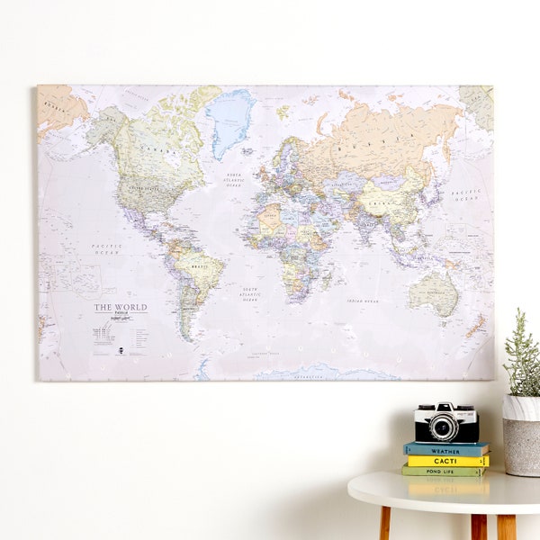 Canvas World Map - Etsy