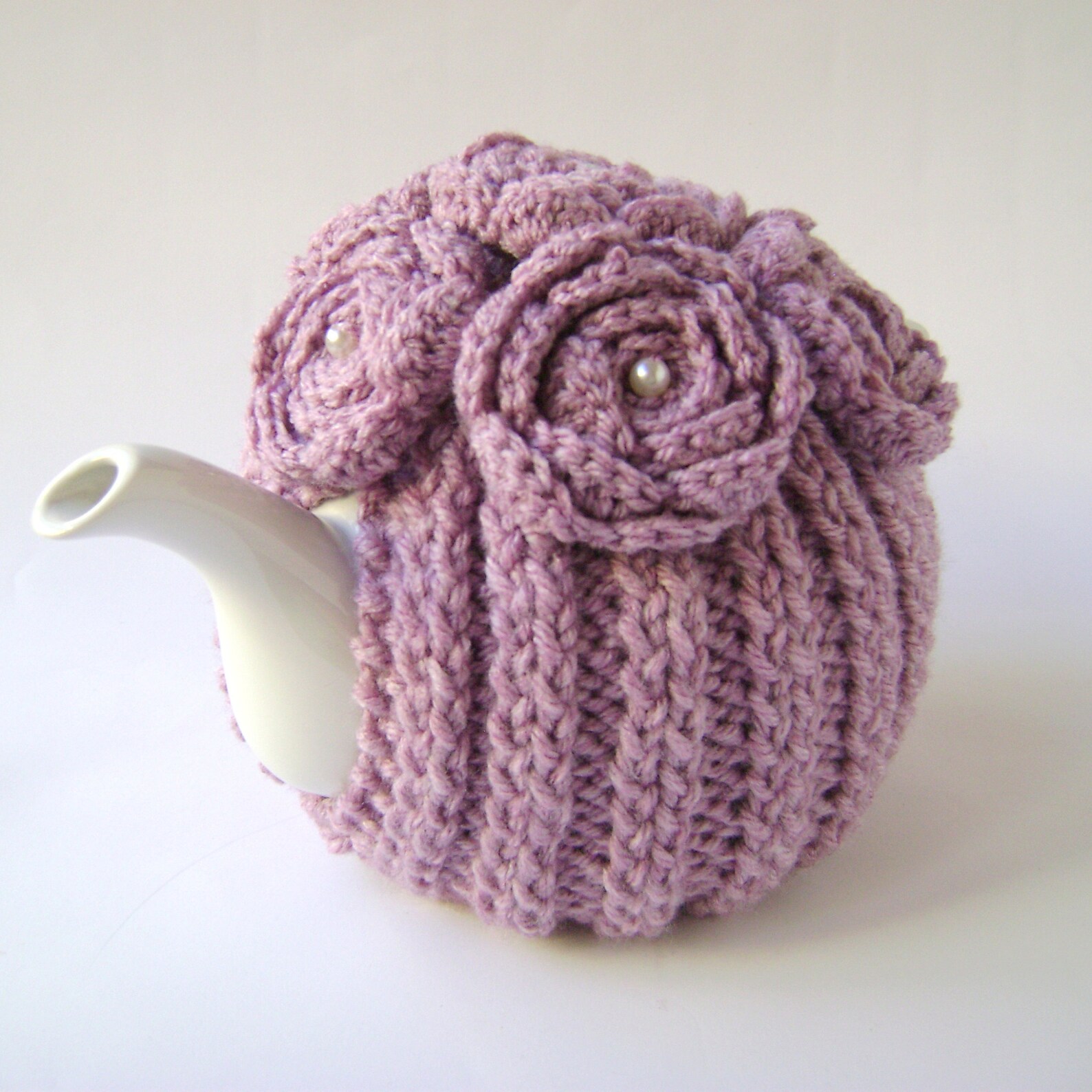 Melange Pink Tea Cozy. Medium Teapot Cover Knitted Cosy - Etsy
