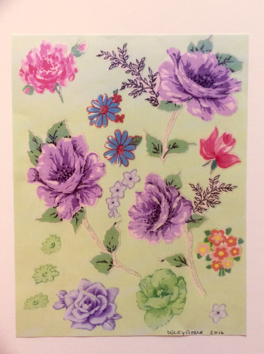 Limited Edition Signed Print, Summer Flowers, Flower Print, Purple ...