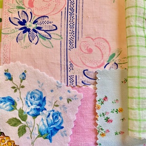Vintage Fabric Scraps, Sewing, Stitching, Slow Sewing, Sewing Projects ...
