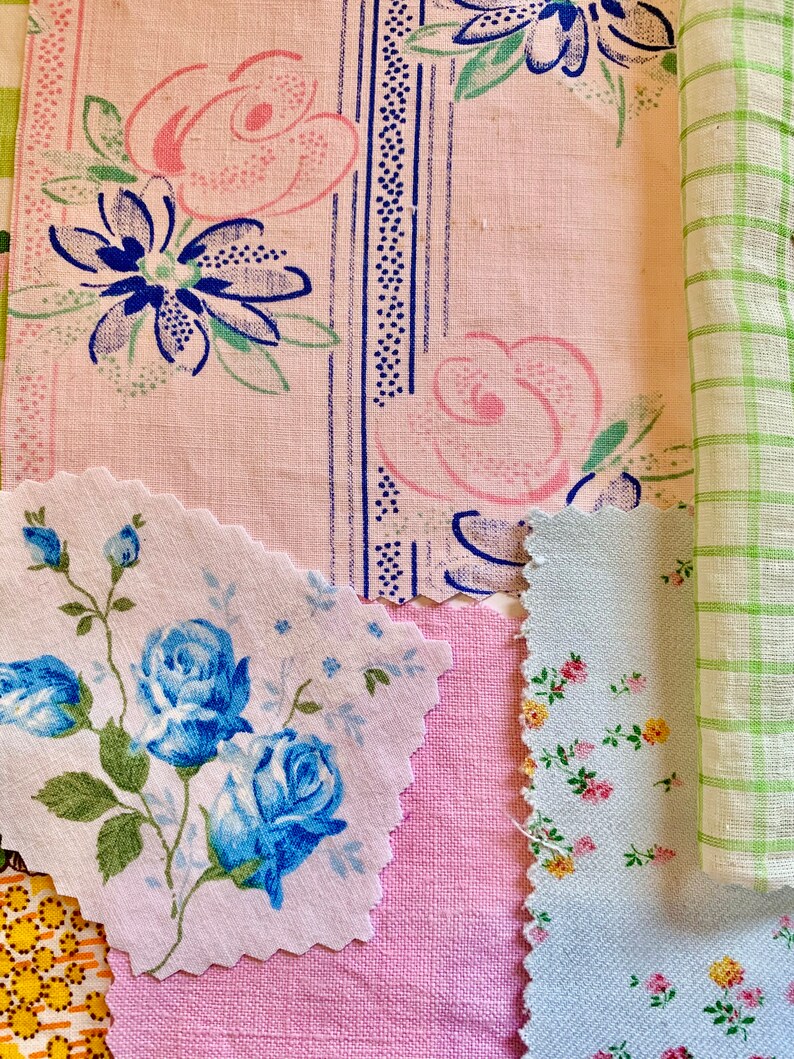 Vintage Fabric Scraps, Sewing, Stitching, Slow Sewing, Sewing Projects ...