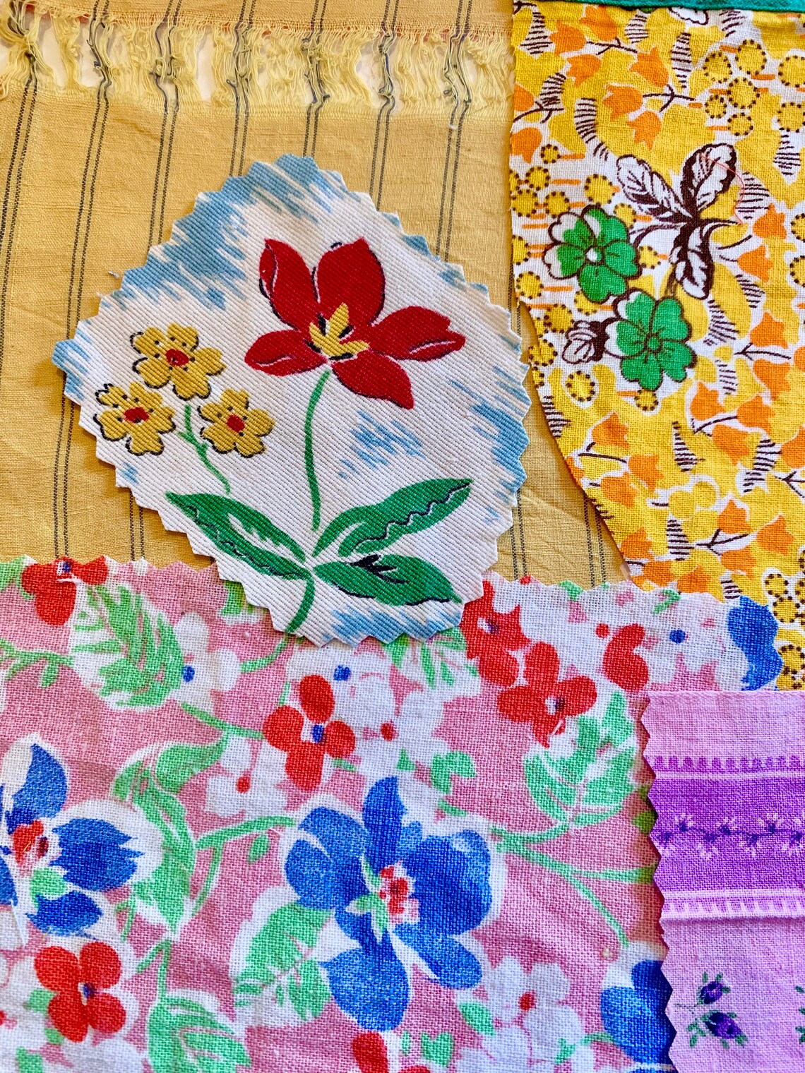 Vintage Fabric Scraps, Sewing, Stitching, Slow Sewing, Sewing Projects ...