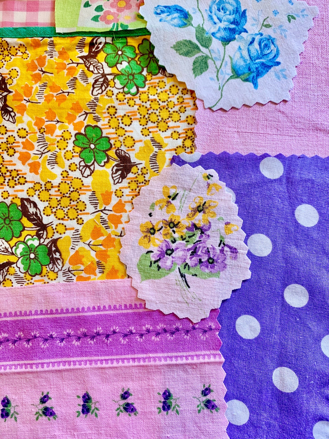 Vintage Fabric Scraps, Sewing, Stitching, Slow Sewing, Sewing Projects ...