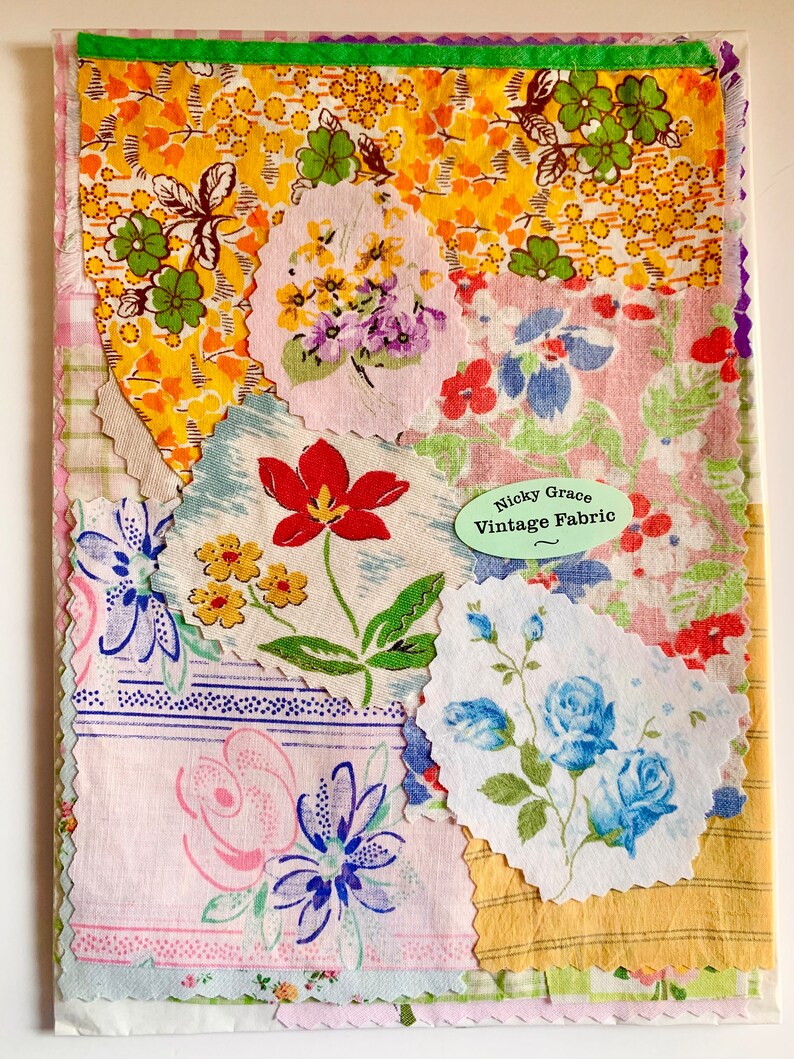 Vintage Fabric Scraps, Sewing, Stitching, Slow Sewing, Sewing Projects ...