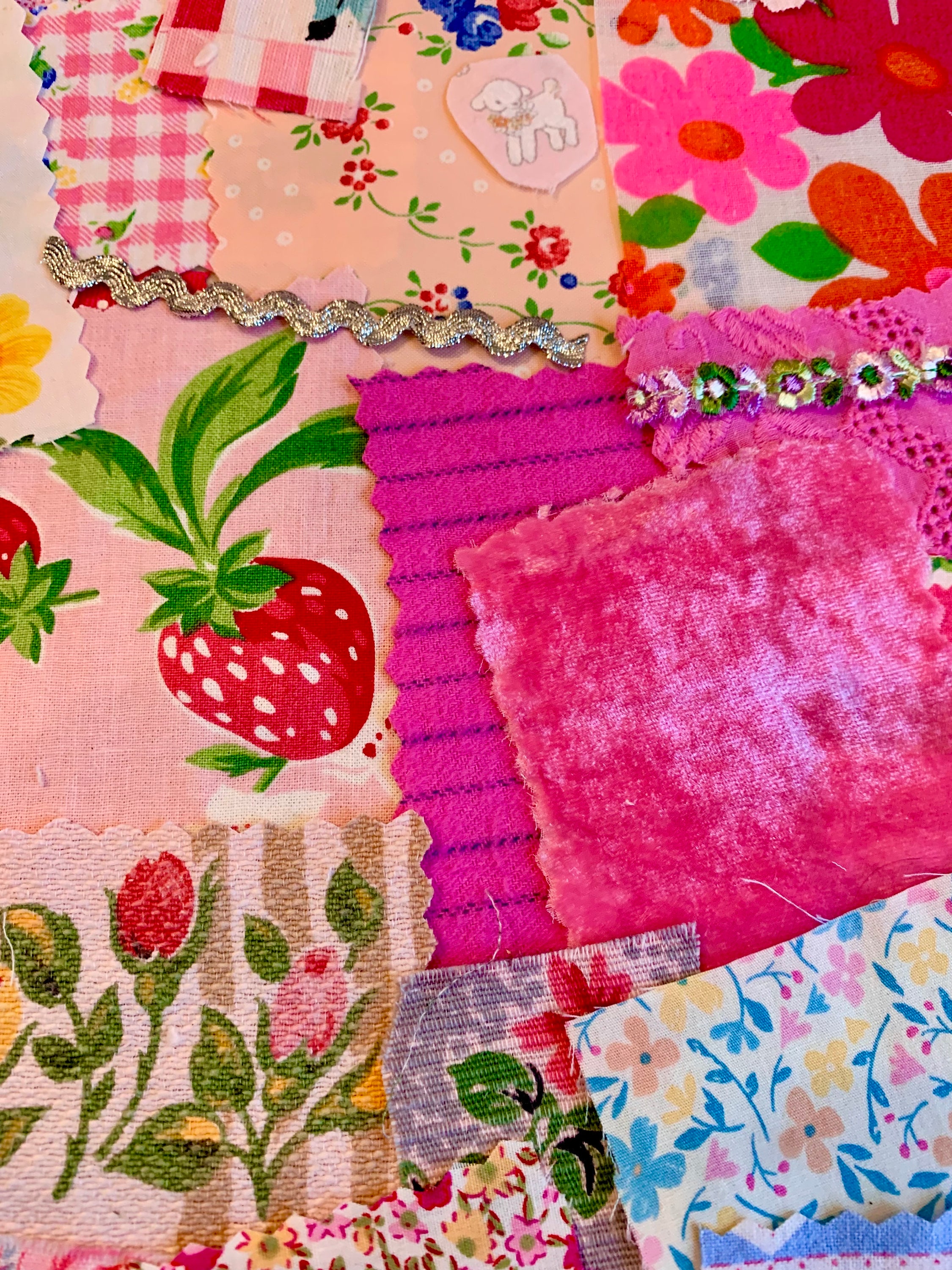 50 Vintage Fabric Scraps, Vintage Fabric, Fabric Scraps, Fabric ...