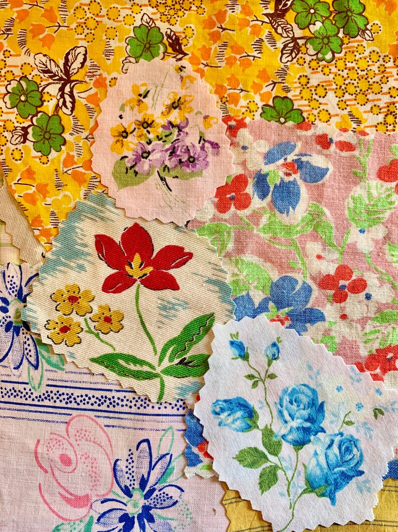 Vintage Fabric Scraps, Sewing, Stitching, Slow Sewing, Sewing Projects ...