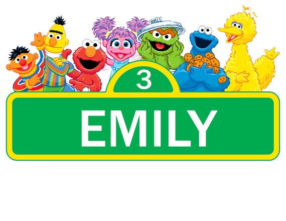 Personalized Sesame Street Sign Digital or Printed | Etsy