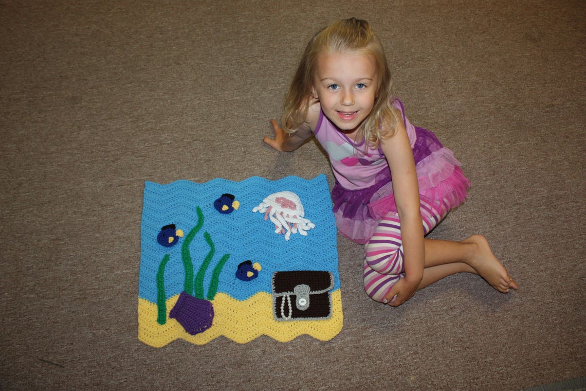 CROCHET PATTERN - Ocean Fidget Blanket PDF - Etsy