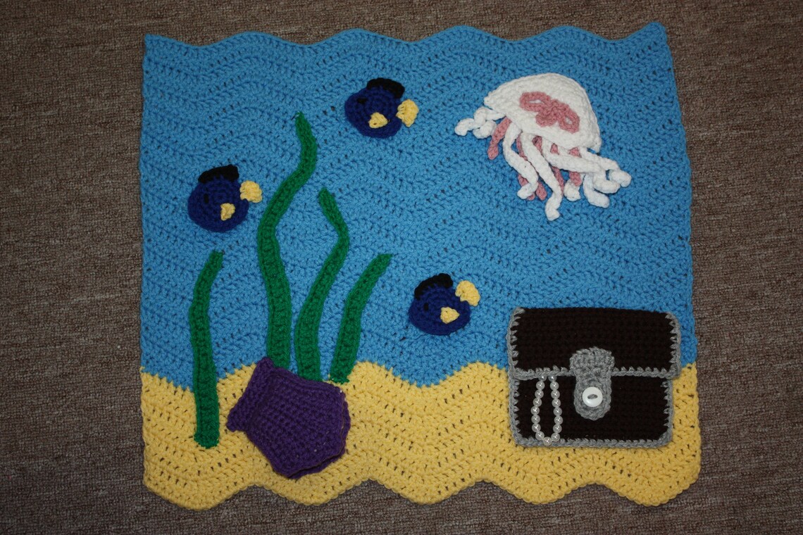 CROCHET PATTERN - Ocean Fidget Blanket PDF - Etsy