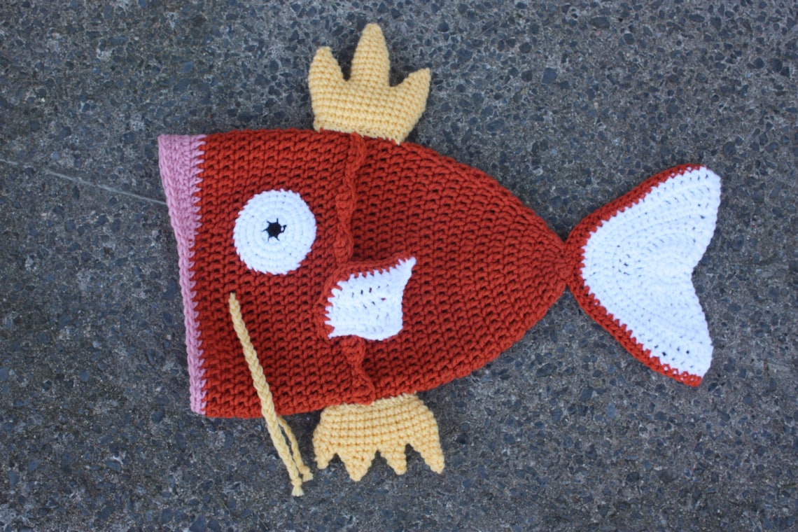 CROCHET PATTERN: Magikarp Slouchy Hat - Etsy