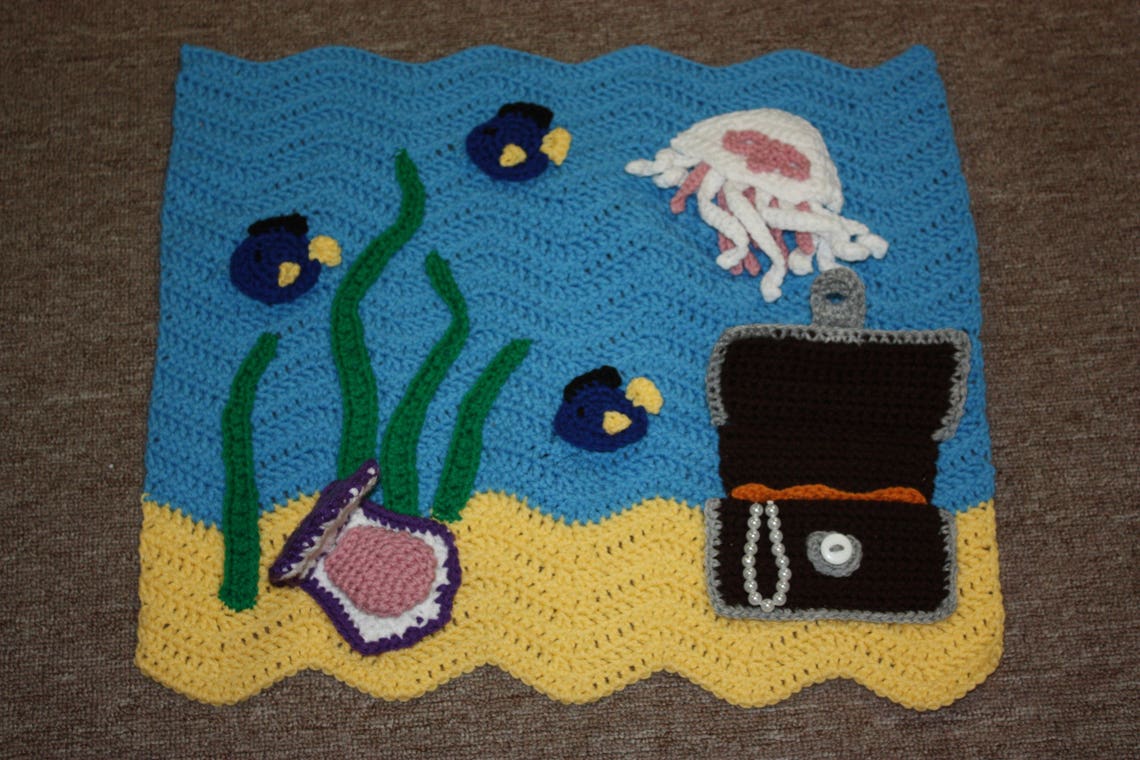 CROCHET PATTERN - Ocean Fidget Blanket PDF - Etsy
