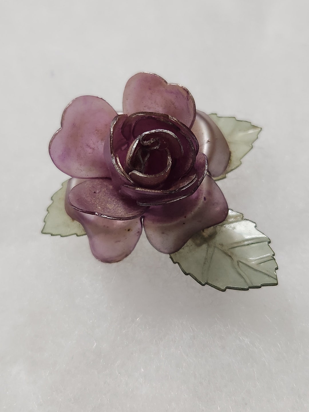 Delicate Plastic Purple Rose Flower Brooch Pin - Etsy