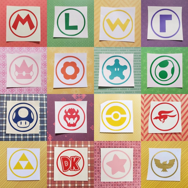 Nintendo Character Stickers - Etsy