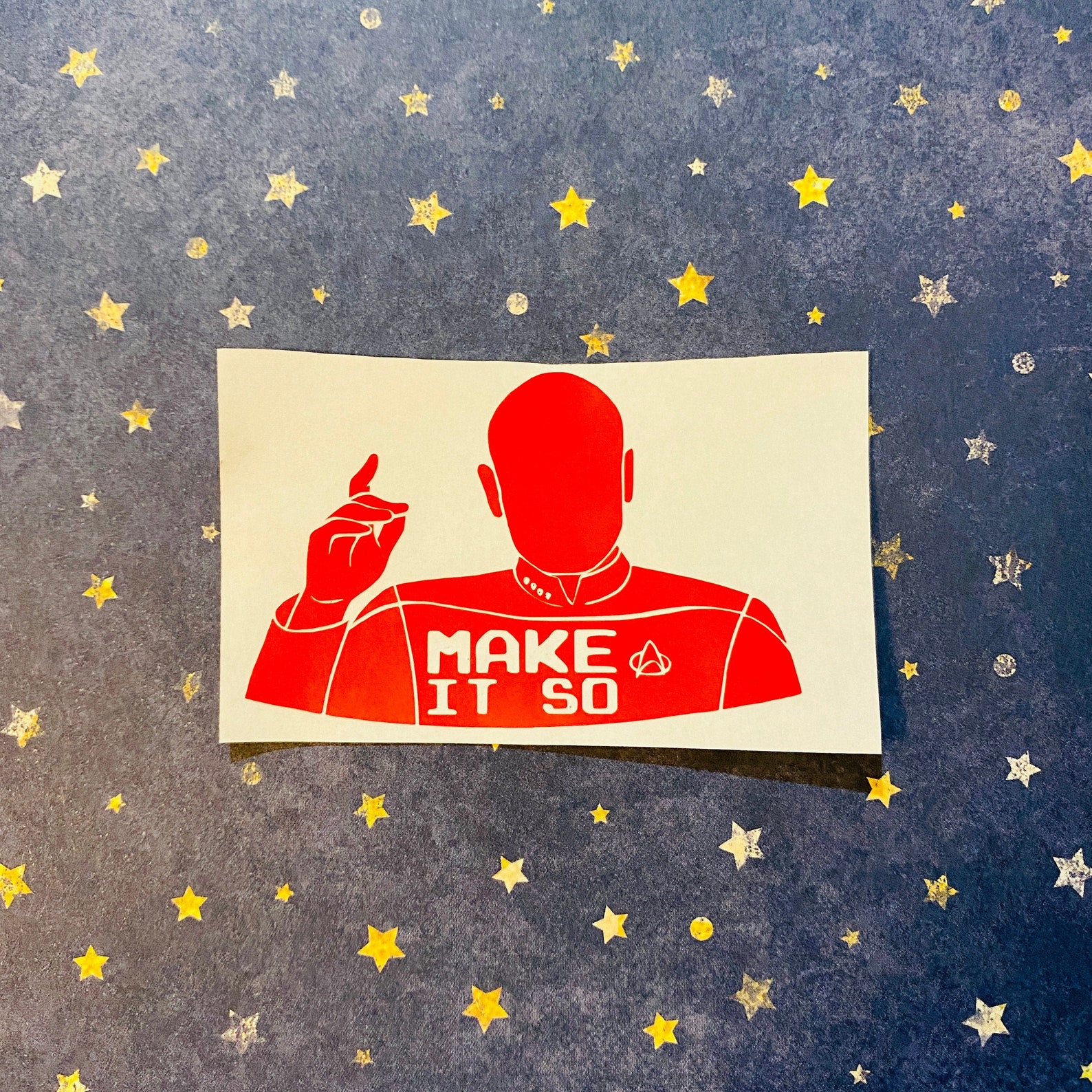 Captain Picard Make It So Internal Permanent Vinyl Decal | Etsy