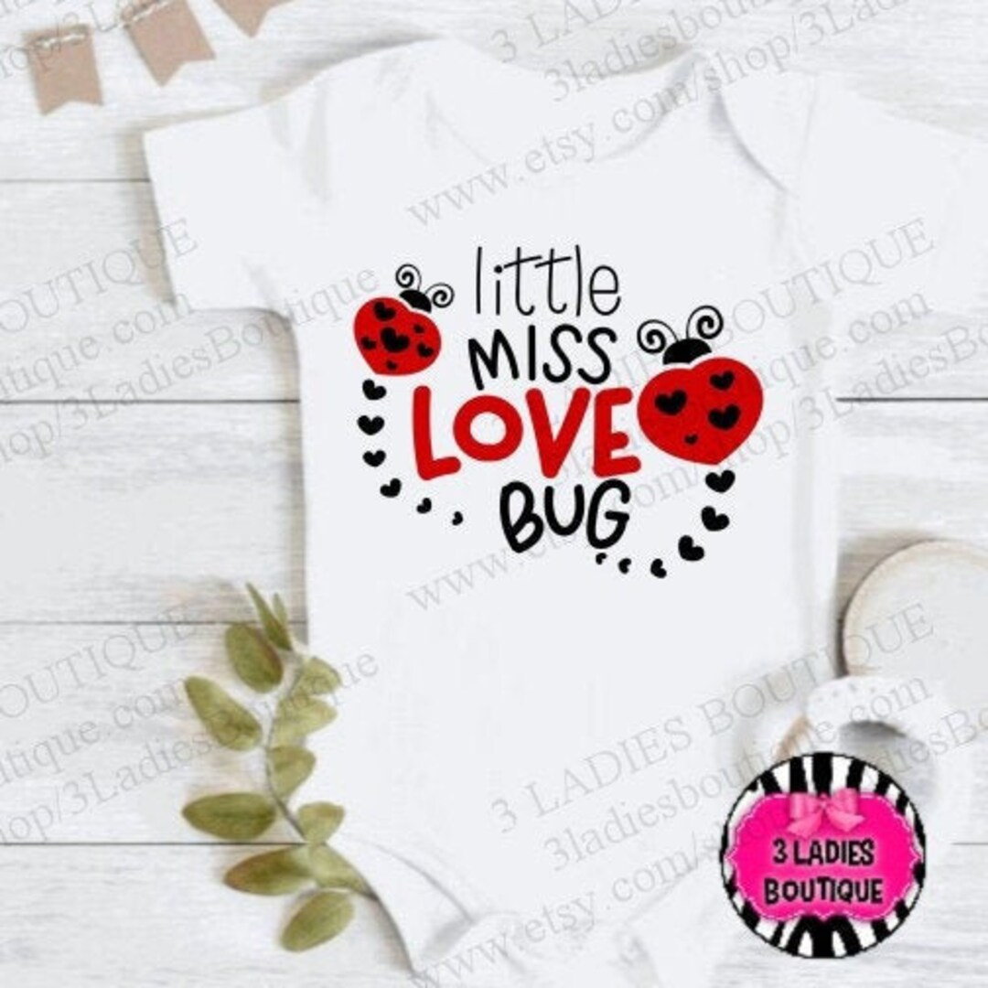 Little Miss Love Bug Boy Onesie, Girl Onesie, Baby Shower Gifts, New ...