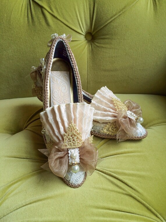 Marie Antoinette Heels Shoes Rococo Baroque Fashion Costume - Etsy