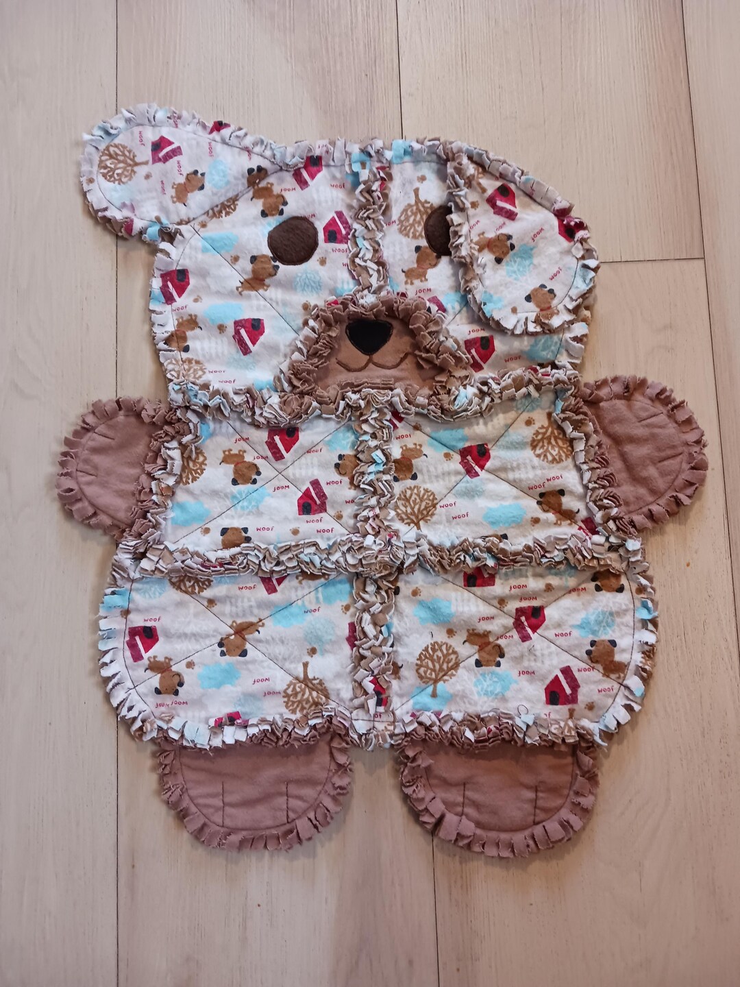 Brody the Puppy Rag Quilt (mini) - Etsy