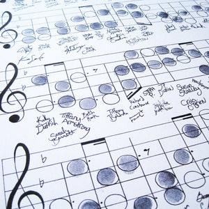 Music Themed Wedding Guest Book Alternative 16x20 - Etsy