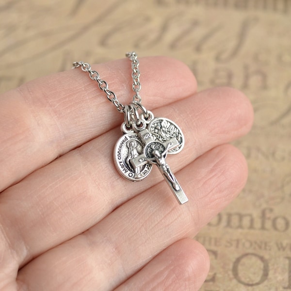 Small St Michael Necklace - Etsy