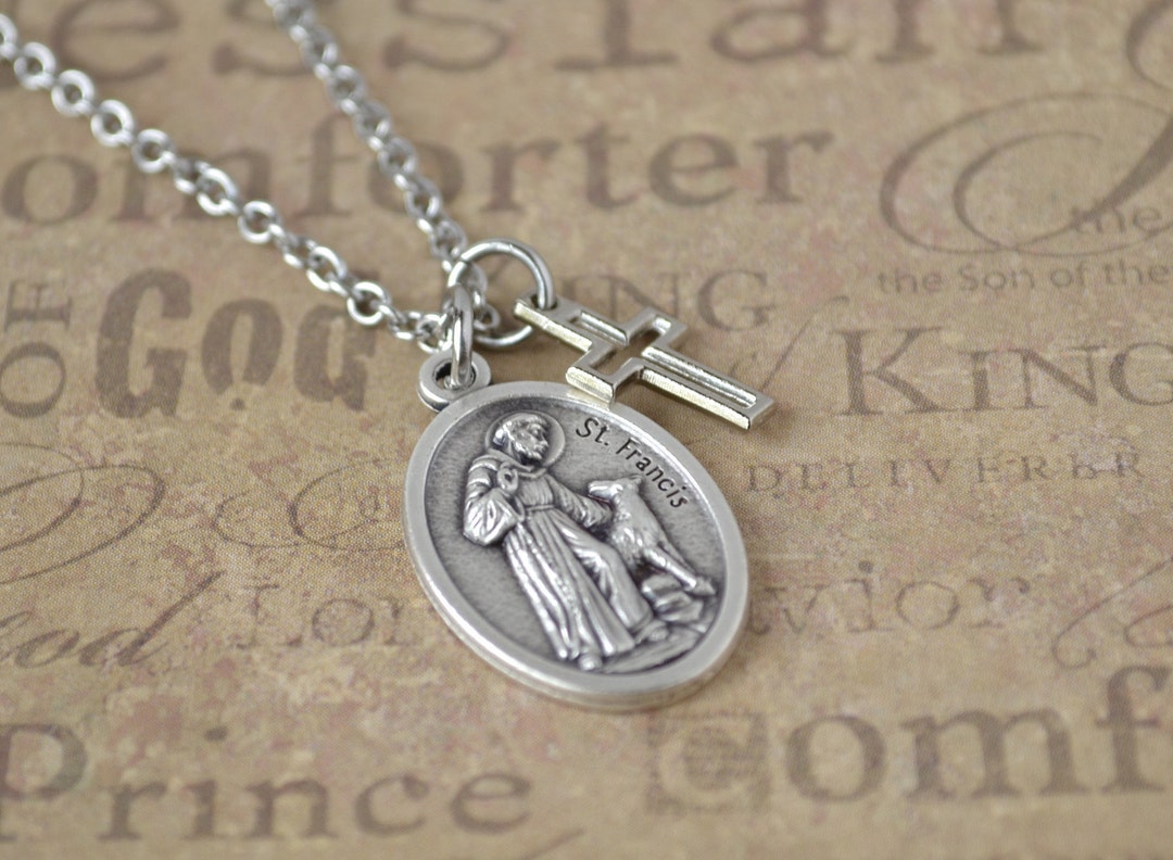 SAINT FRANCIS of ASSISI Necklace/st Francis Assisi/catholic Necklace ...