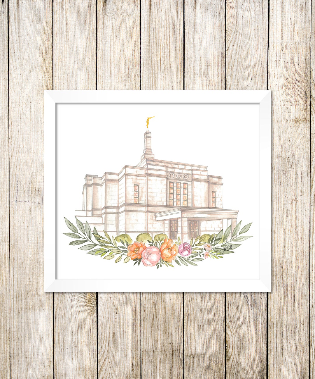 Winter Quarters, NE LDS Temple Watercolor Digital Download - Etsy