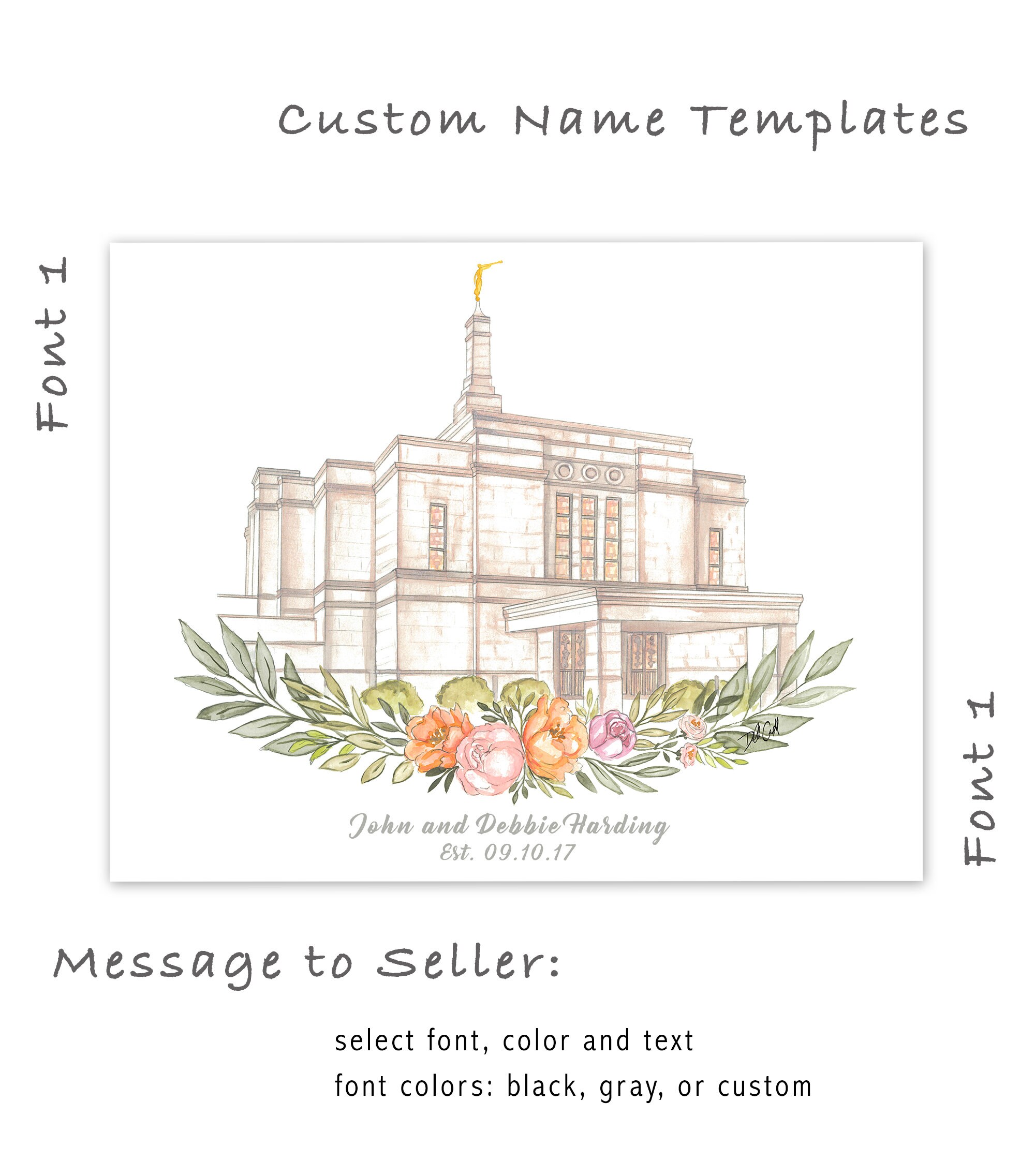Winter Quarters, NE LDS Temple Watercolor Digital Download - Etsy