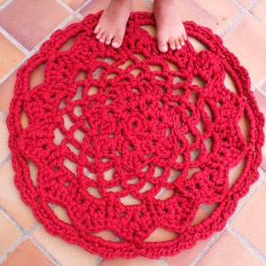 PDF Pattern Crochet Red Rag Rug - Etsy