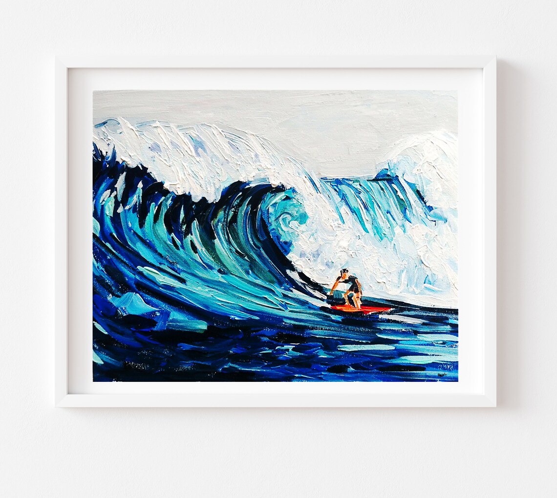 PRINT on Paper or Canvas Surfer | Etsy