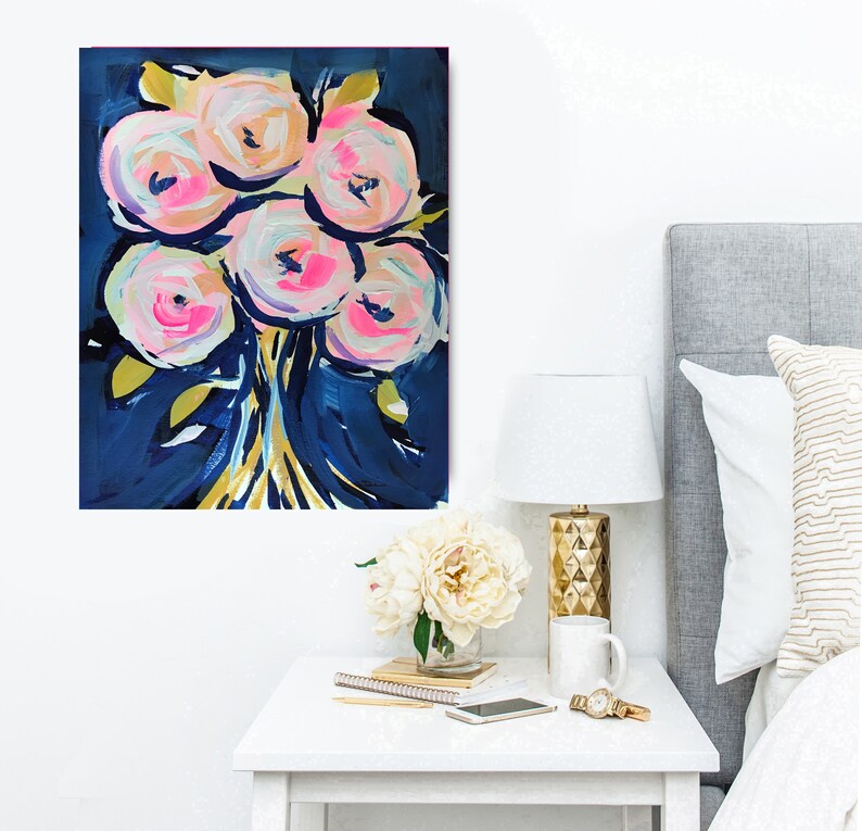 PRINT on Paper or Canvas flirty Flowers - Etsy