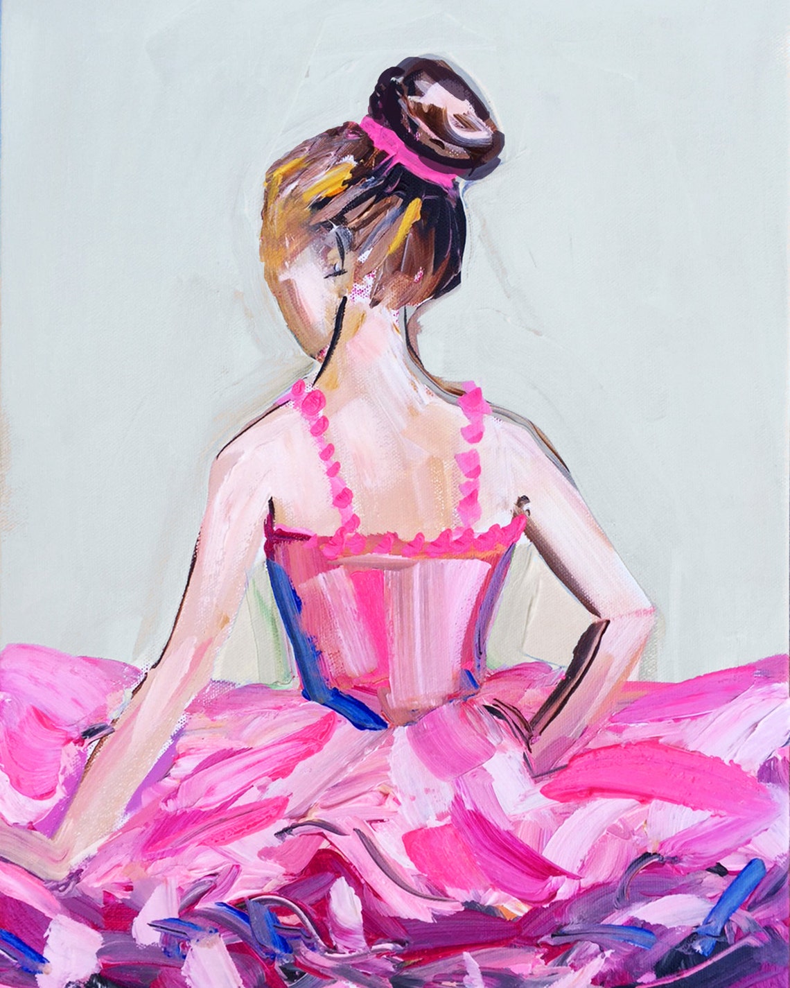 PRINT on Paper or Canvas Hot Pink Tutu | Etsy