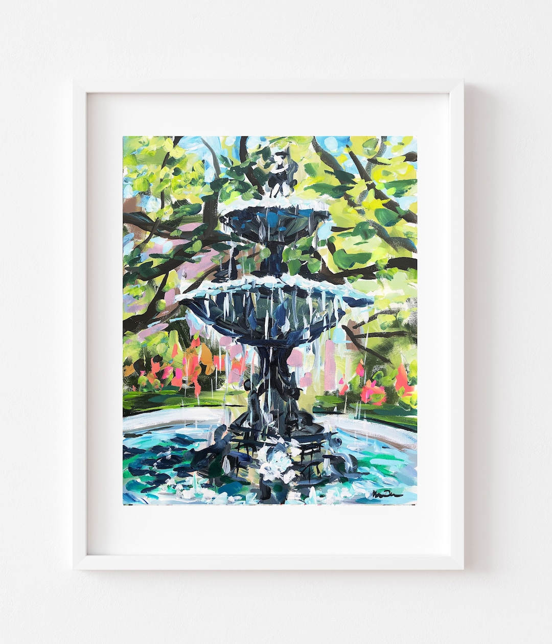 PRINT on Paper or Canvas natchez Fountain - Etsy