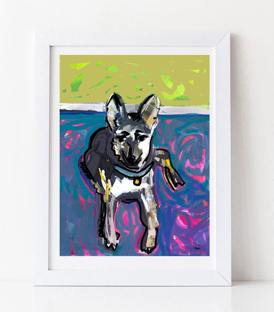 PRINT on Paper or Canvas, "shepherd Puppy" - Etsy