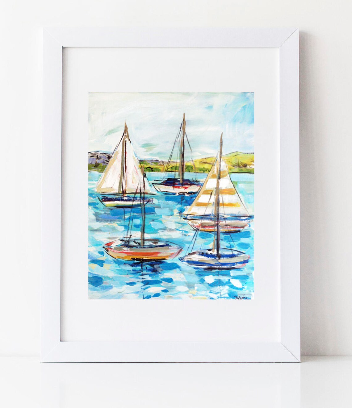 PRINT on Paper or Canvas sailboats 3 - Etsy