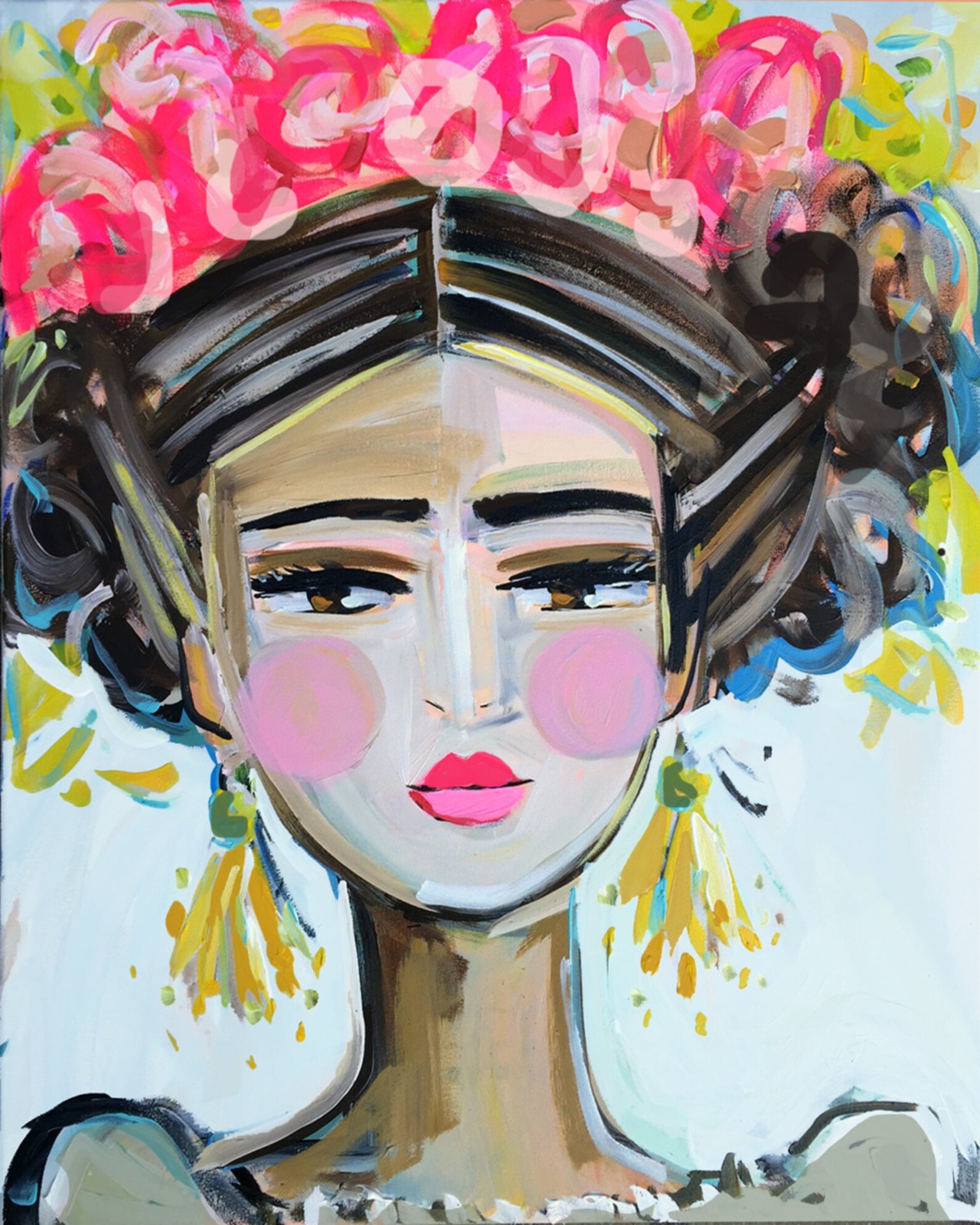 PRINT on Paper or Canvas, "frida Abstract" - Etsy